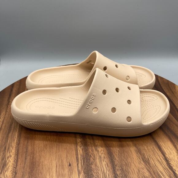 CROCS | Shoes | Crocs Classic Shiitake V2 Sandals Womens Cream Beige ...